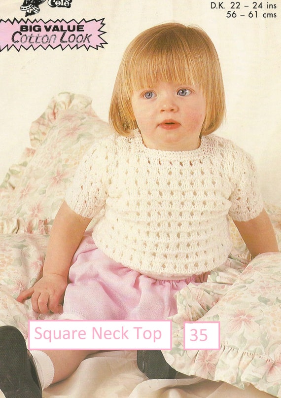 INSTANT DOWNLOAD PDF Beautiful Square Neck Top Knitting - Etsy