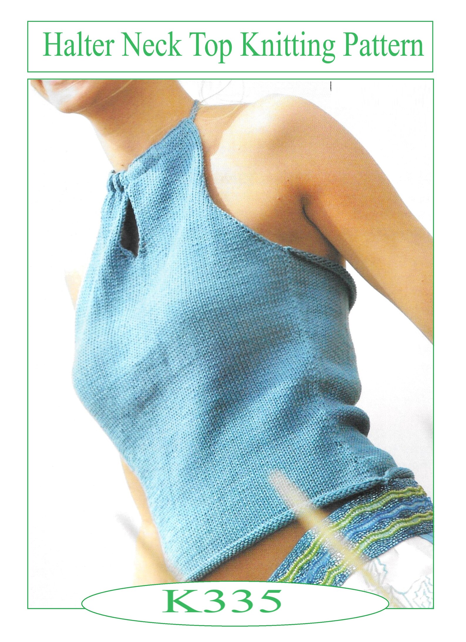 Halter Neck Top Knitting Pattern (PDF Download) K335 - Etsy Canada
