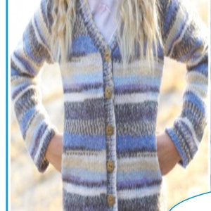 V Neck Cardigan Knitting Pattern: DK Yarn (PDF Pattern) K358 - Etsy