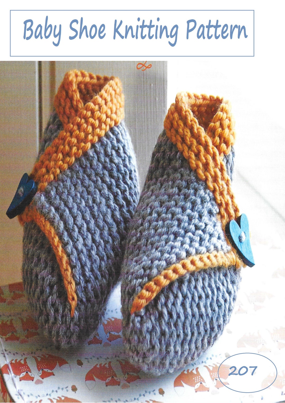 Instant Download - PDF- Beautiful Baby Shoe Knitting Pattern (207) - Etsy