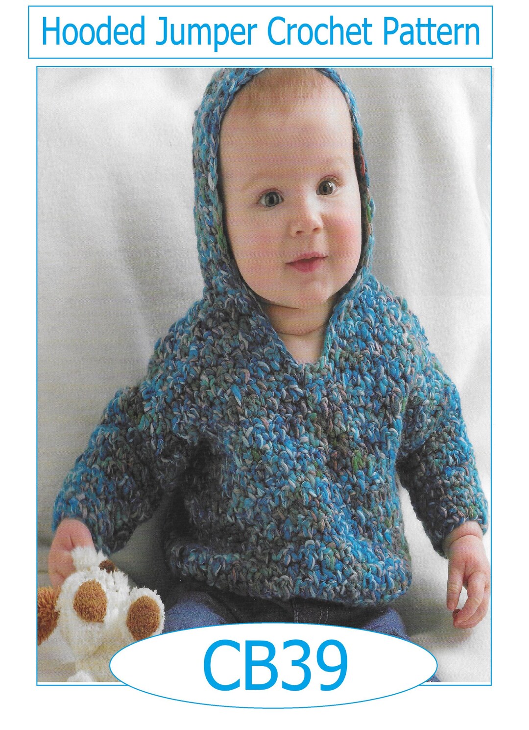 Baby Hooded Jumper Crochet Pattern (instant Download PDF ) CB39 - Etsy