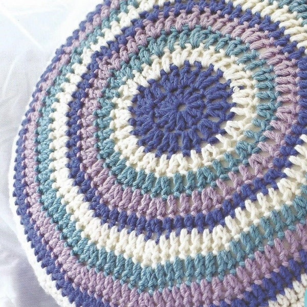 Round Crochet Cushion - Etsy