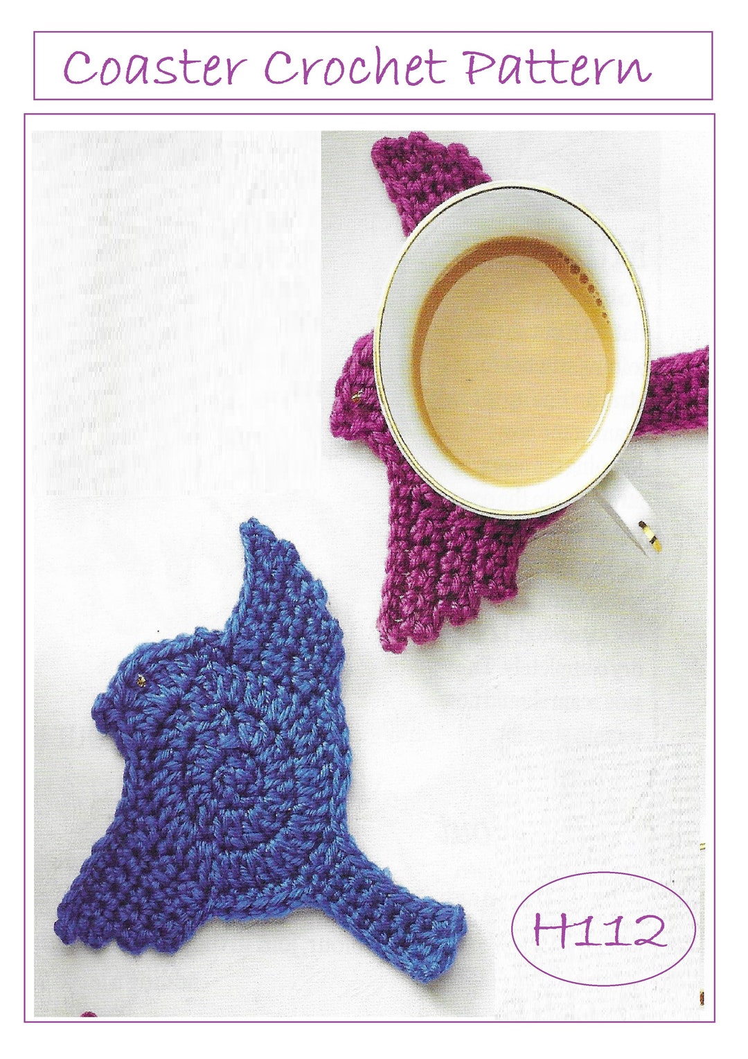 Crochet Mug Coaster Pattern:(instant Download PDF) H112 - Etsy