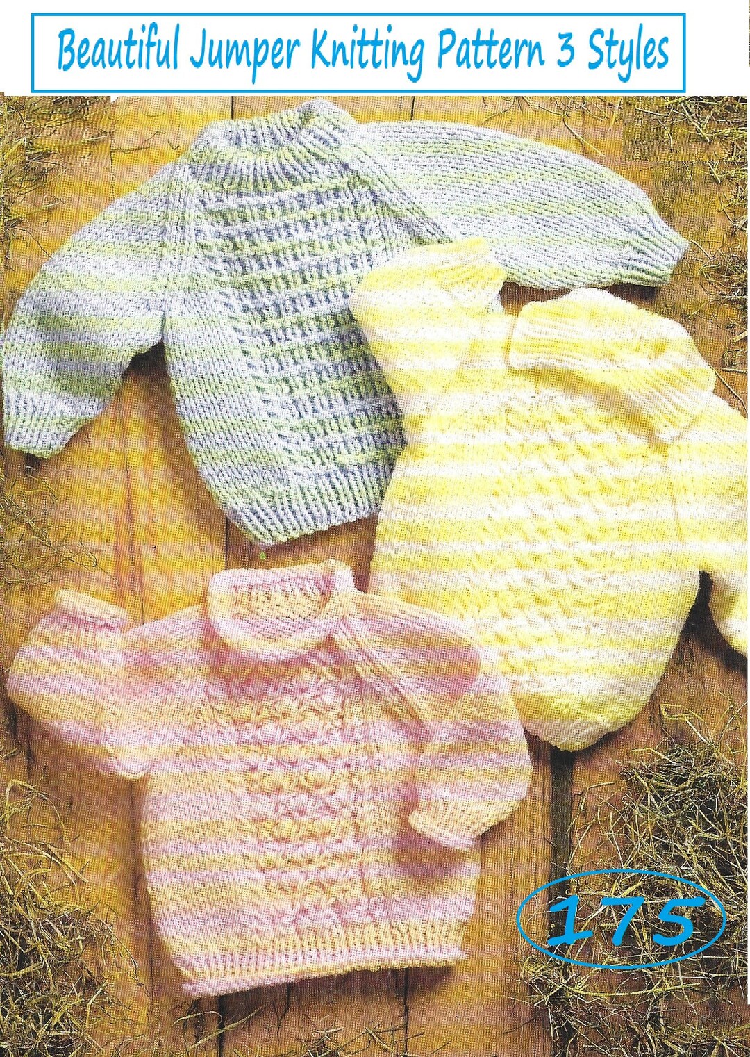 Instant Download - PDF- Beautiful Chunky Jumper Knitting Pattern 3 ...