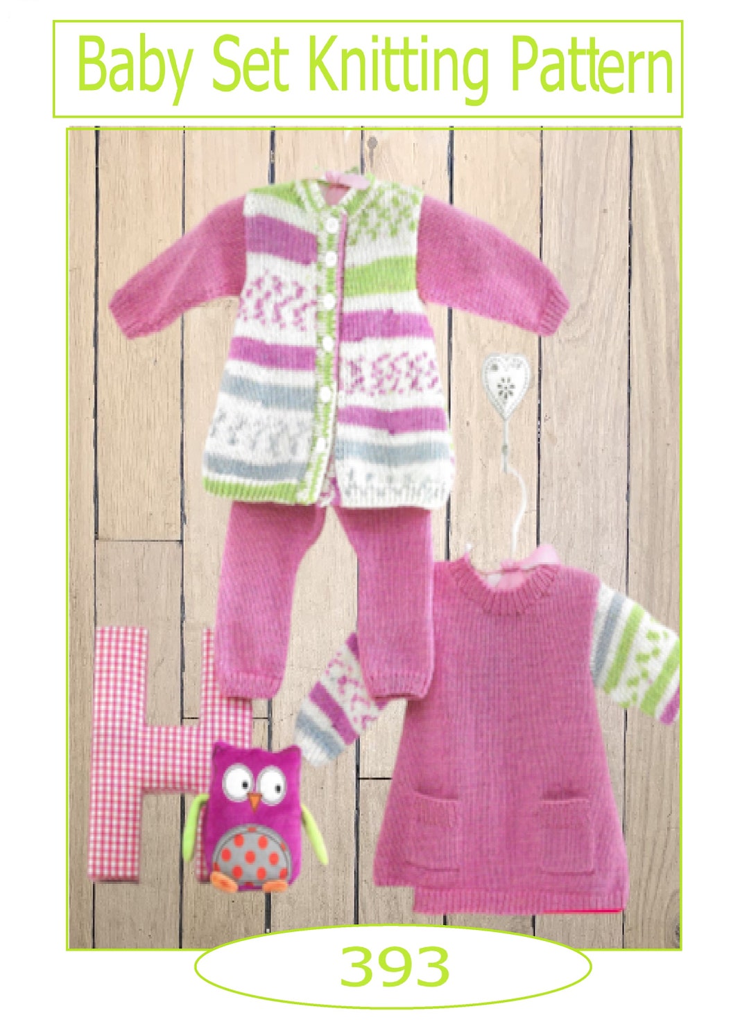 Instant Download - PDF- Beautiful Baby Set Knitting Pattern (393) - Etsy