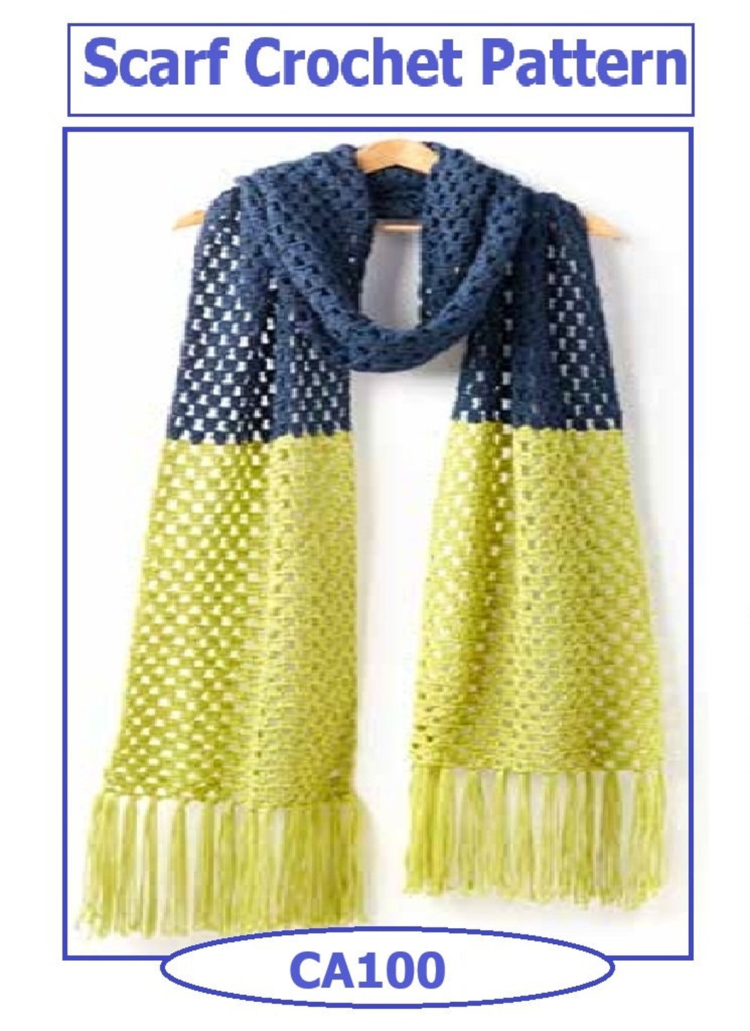 Instant Download - PDF- Beautiful Scarf Wrap Crochet Pattern (CA100) - Etsy