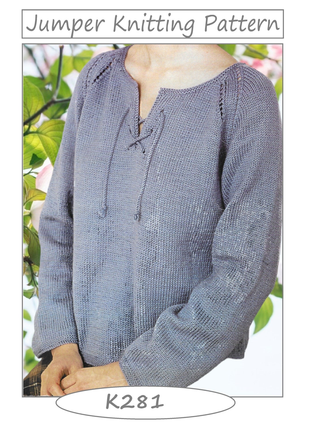 Jumper Knitting Pattern: DK Yarn (instant Download PDF) K281 - Etsy