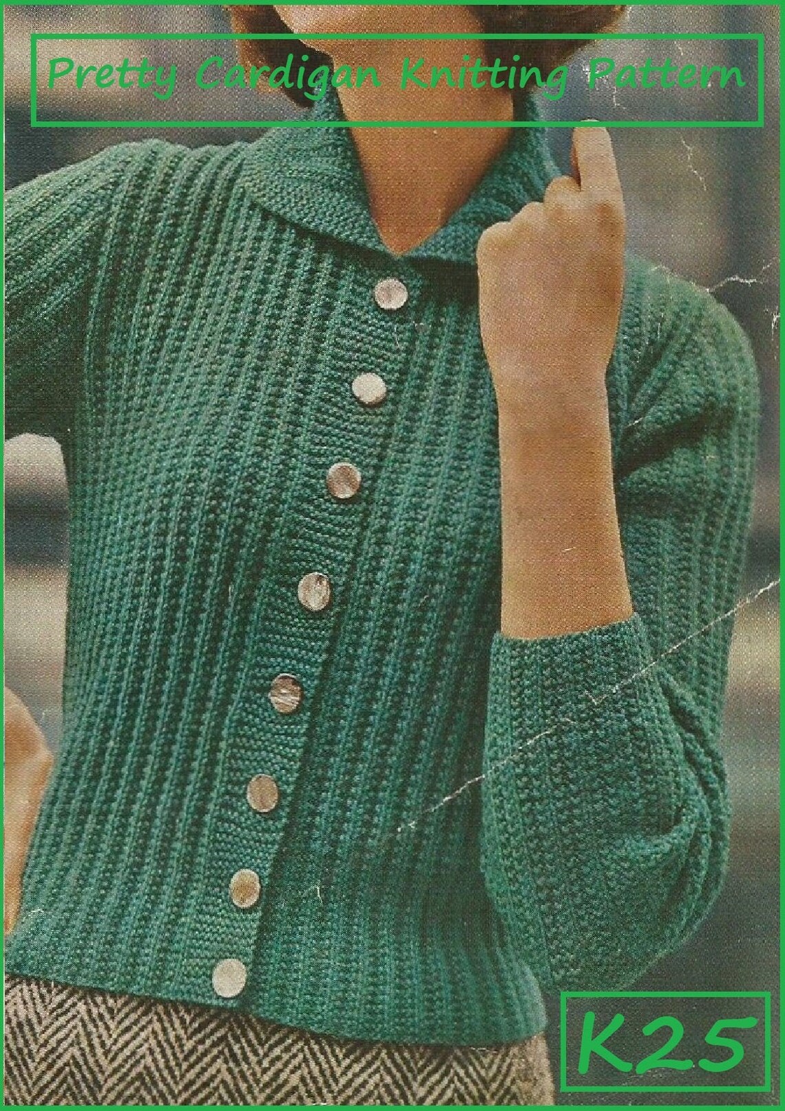 Ladies Vintage DK Cardigan Knitting Pattern PDF Download (K25) - Etsy