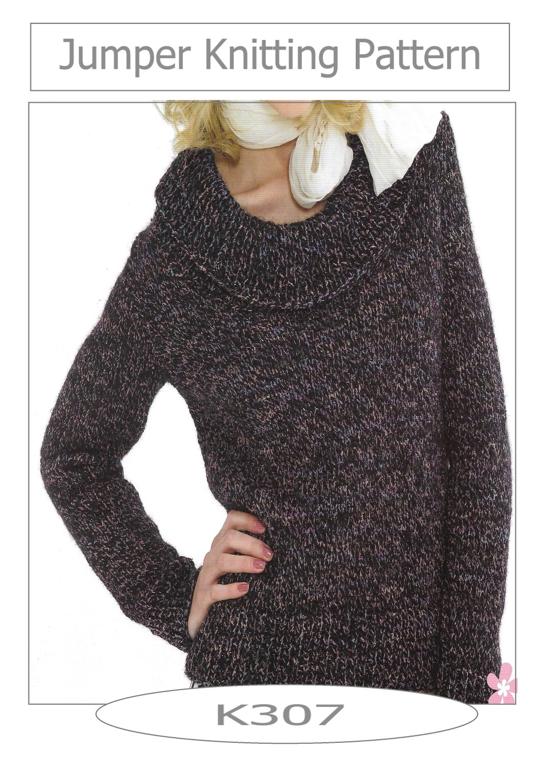 Chunky Jumper Knitting Pattern (PDF Download) K307 - Etsy