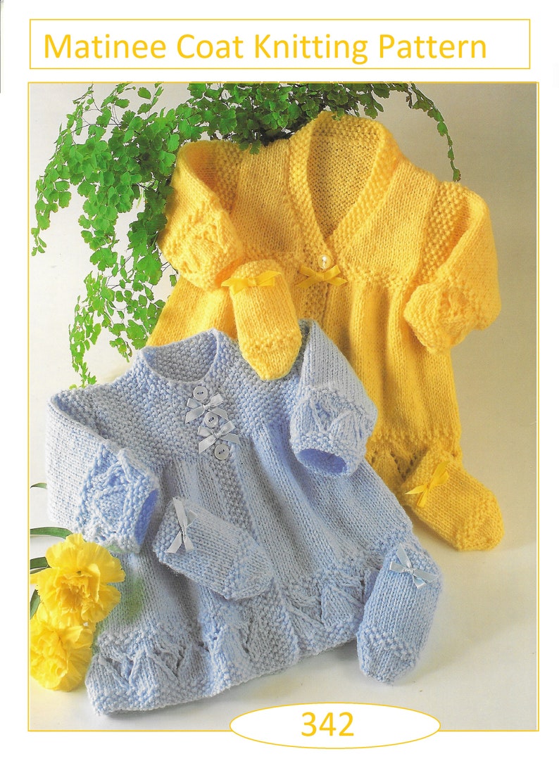 Vintage Baby Matinee Coat Knitting Pattern: 1chest 4-20 Inch (instant ...