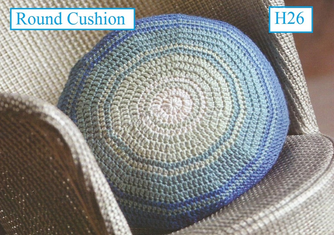 Instant Download - PDF- Pretty Round Cushion Crochet Pattern (H26) - Etsy