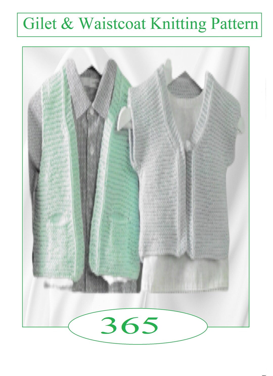 Baby Gilet & Waistcoat Knitting Pattern: Easy Knit (PDF Pattern) 365 - Etsy