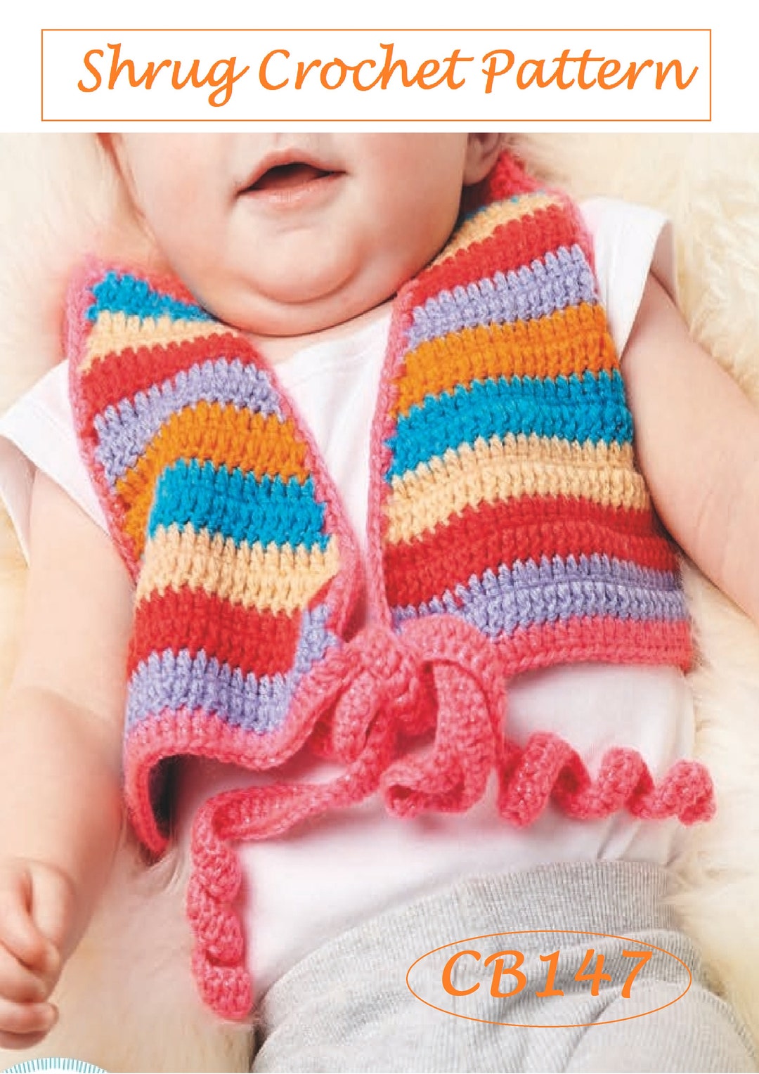 Baby Shrug Waistcoat Crochet Pattern PDF Download (CB147) - Etsy