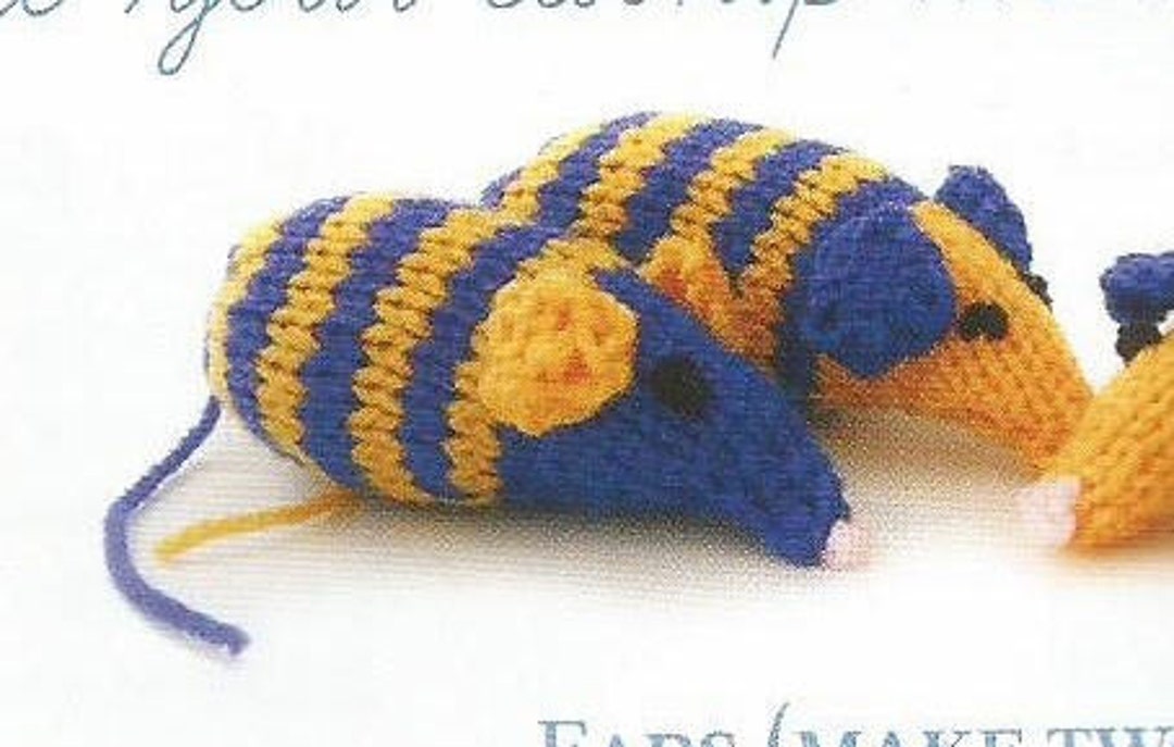Instant Download - Pdf-beautiful Little Catnip Mouse Cat Toy Knitting ...