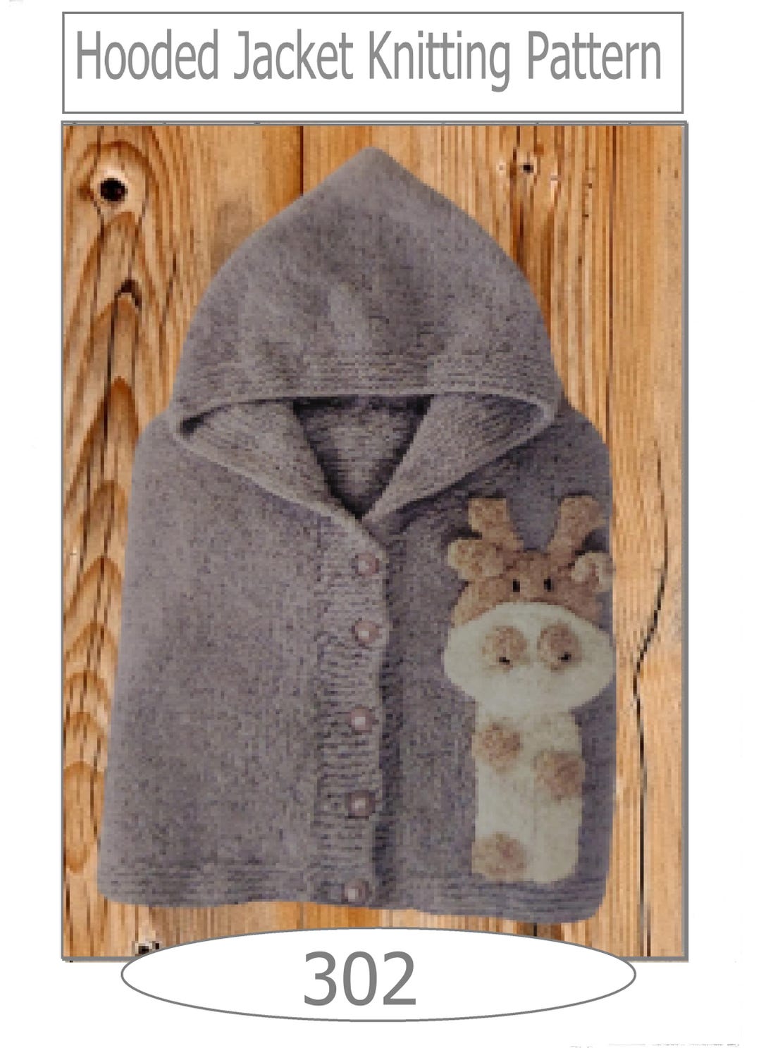 Hooded Baby Jacket Knitting Pattern (instant Download PDF) 302 - Etsy