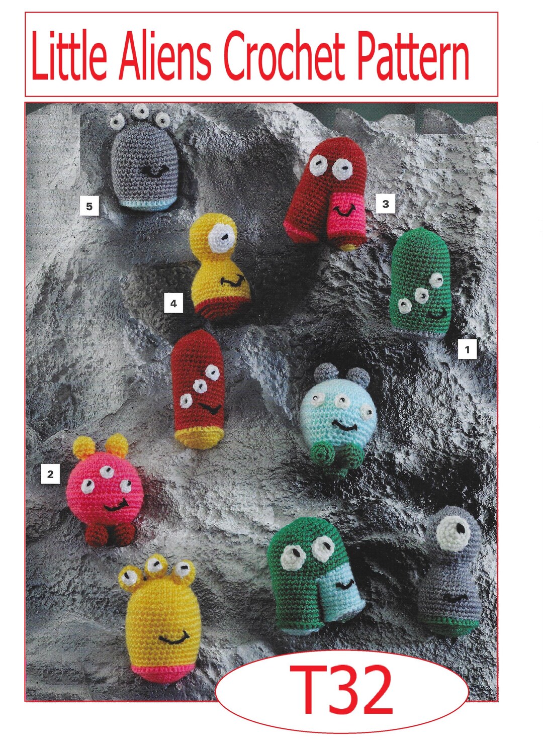 Instant Download - PDF- Beautiful Little Aliens Crochet Pattern (T32 ...
