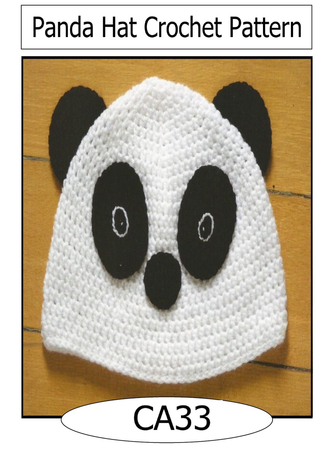 Panda Hat Crochet Pattern - UK Terms - (PDF Download) CA33 - Etsy