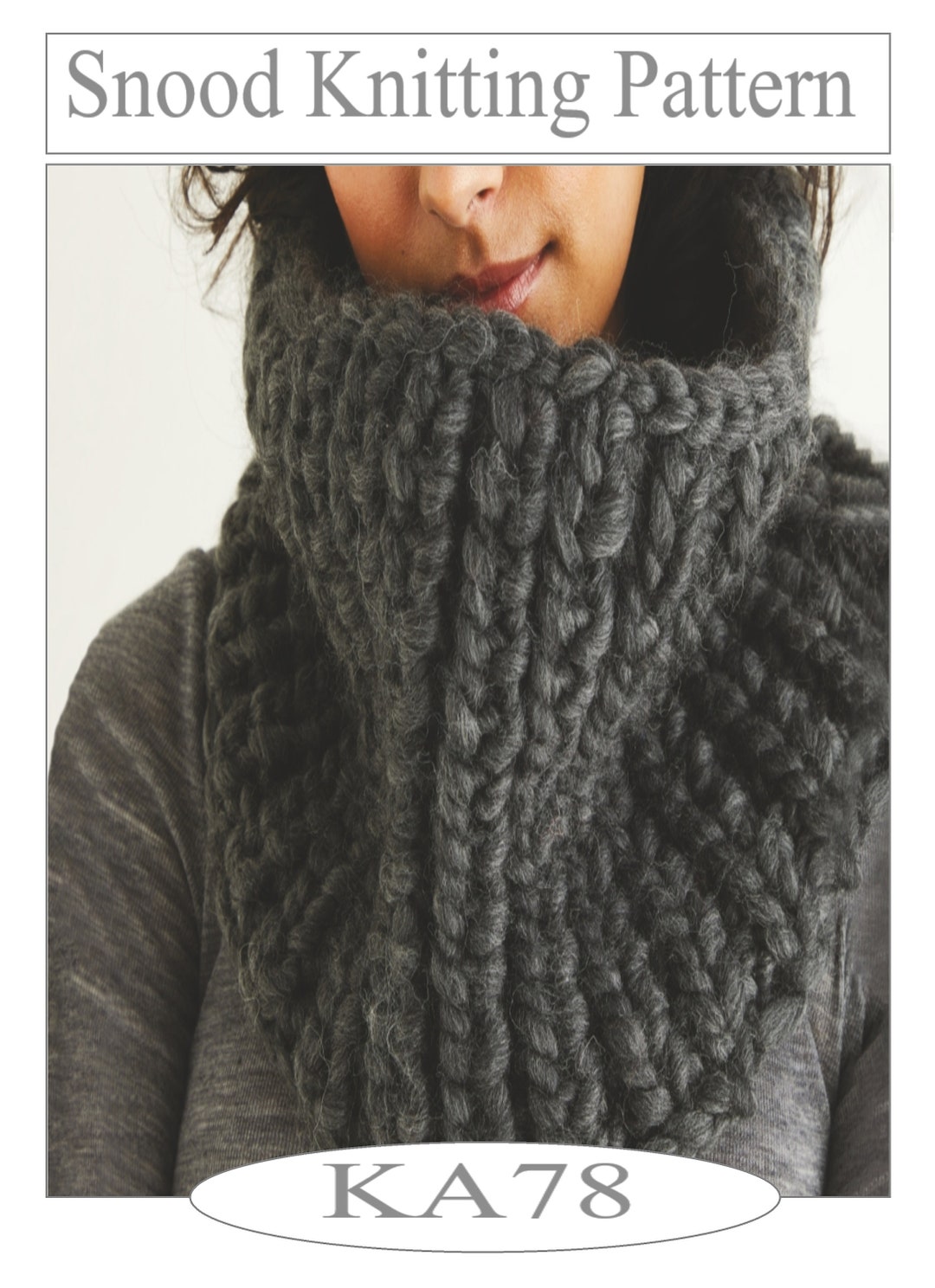 Super Chunky Snood Knitting Pattern (instant Download PDF) KA78 - Etsy