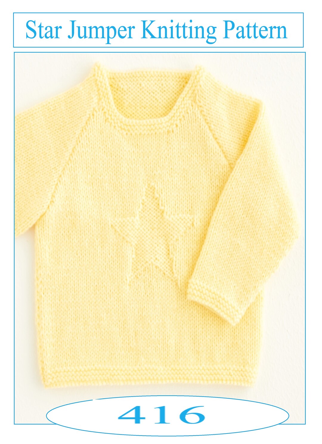 Instant Download - PDF- Beautiful Star Jumper Knitting Pattern (416) - Etsy