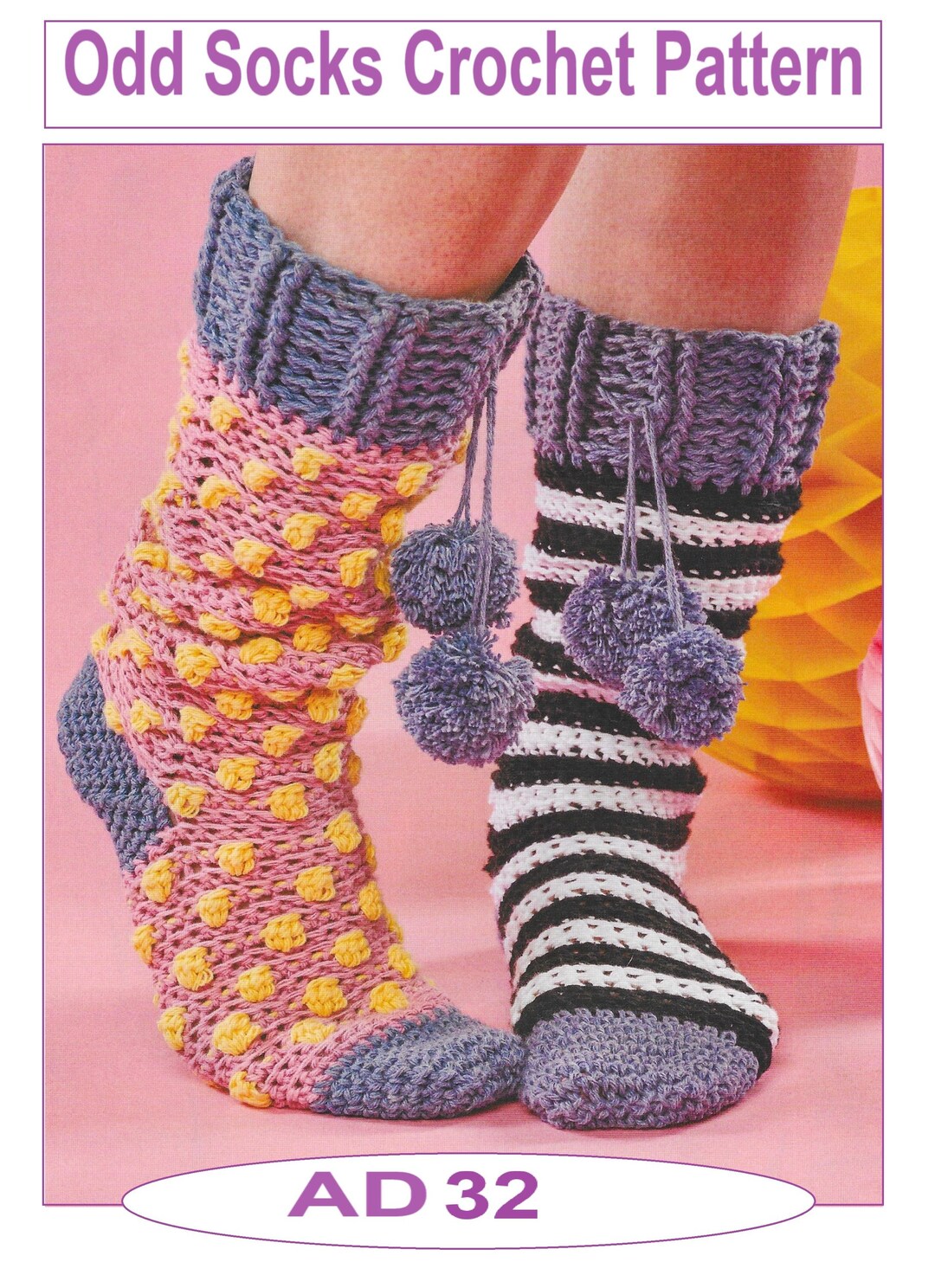 Odd Socks Crochet Pattern: UK Sizes 3-7 (PDF Pattern) AD32 - Etsy