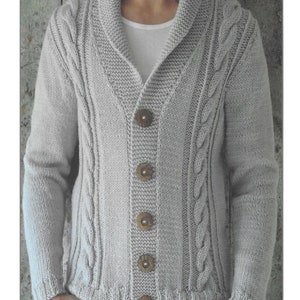 Instant Download - PDF- Beautiful Chunky Cable Jacket Knitting Pattern ...