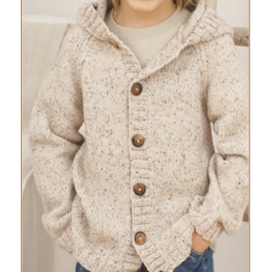 DK Unisex Cardigan Knitting Pattern: Collar or Hooded (instant Download ...