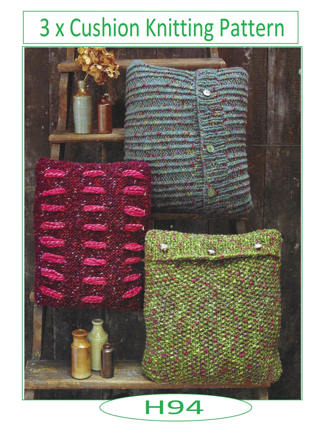 Home Chunky Cushion Cover Knitting Pattern: Three Designs PDF Pattern ...