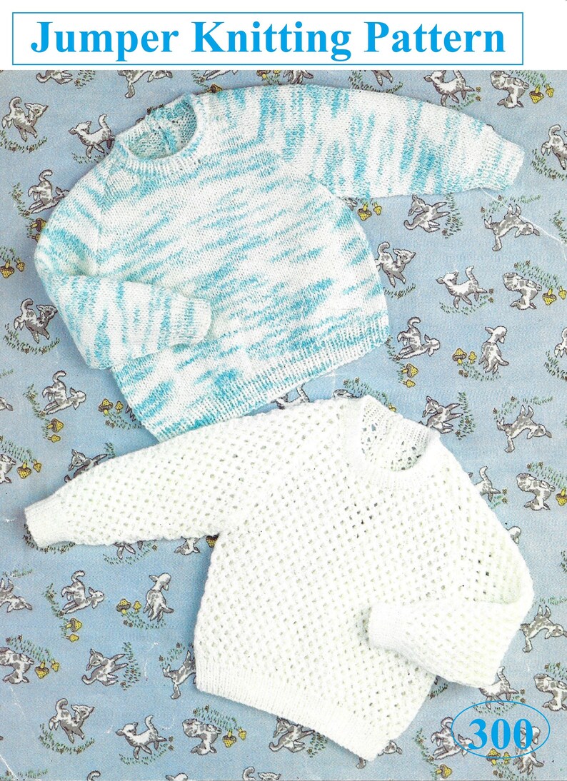 Jumper Knitting Pattern:(instant Download PDF) 300 - Etsy