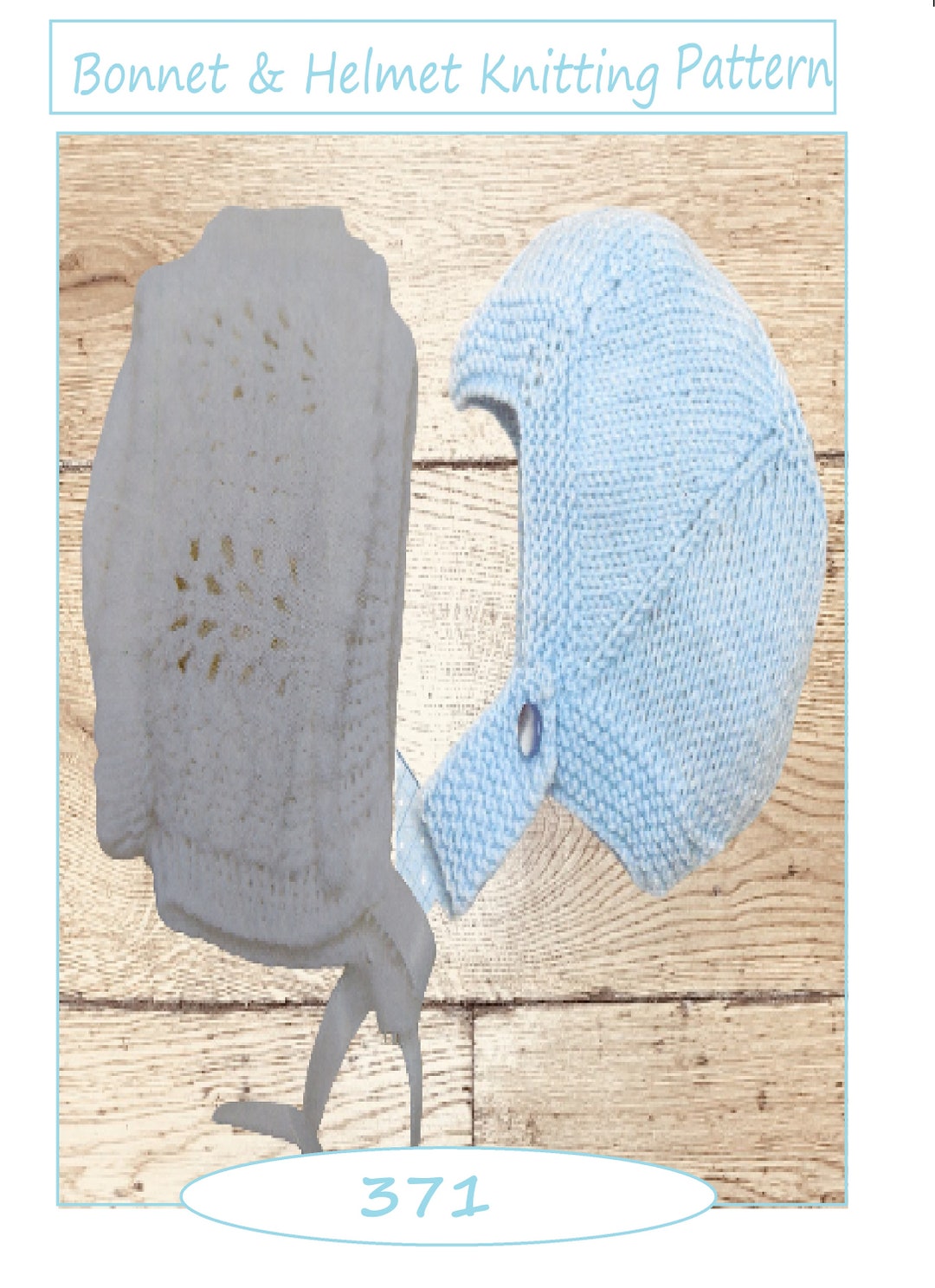 Baby Bonnet & Helmet Knitting Pattern: Vintage Style (instant Download ...
