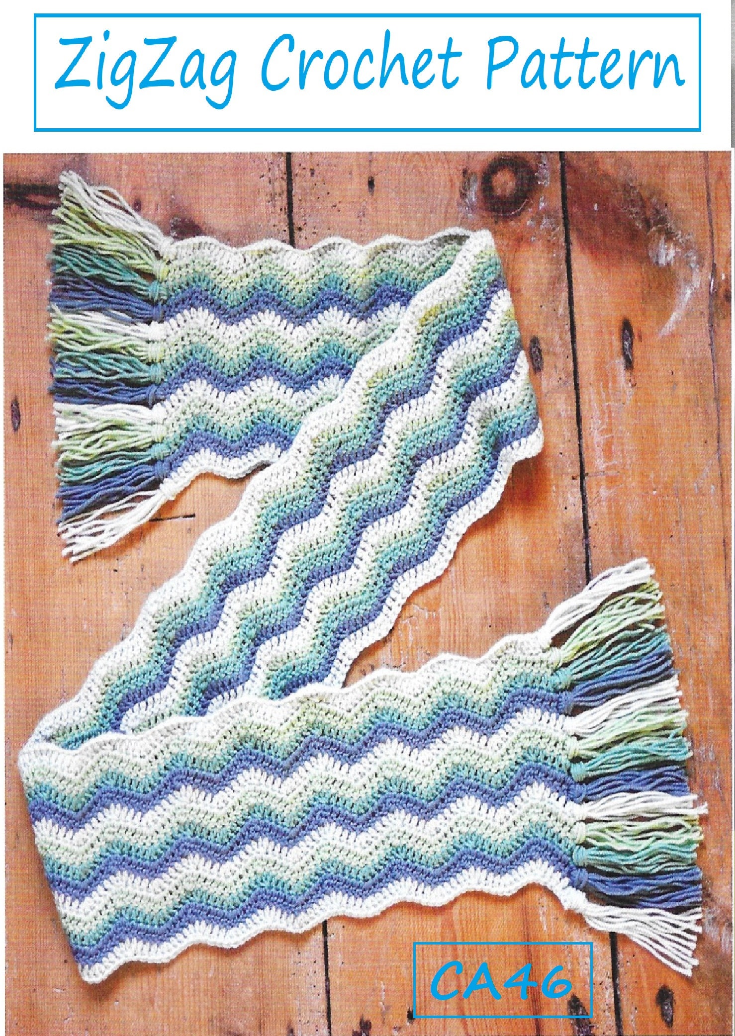 Zig Zag Scarf Crochet Pattern Crochet Infinity Scarf Chevron Pattern