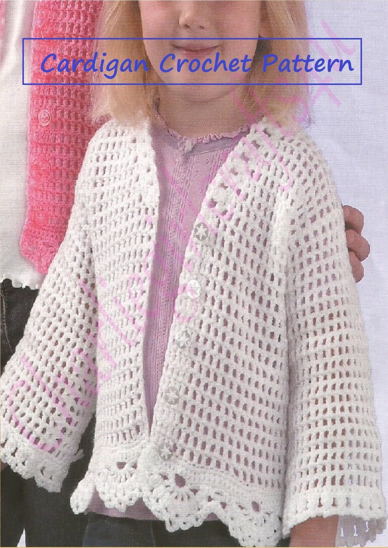Instant Download PDF Beautiful Cardigan Crochet Pattern - Etsy