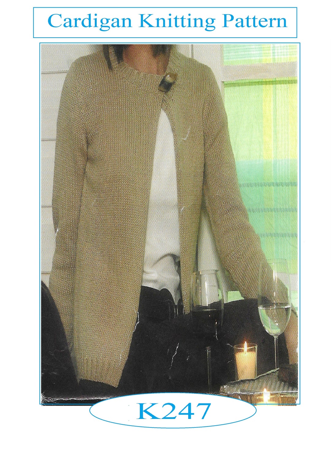 Instant Download - PDF- Beautiful Asymmetrical Cardigan Knitting ...