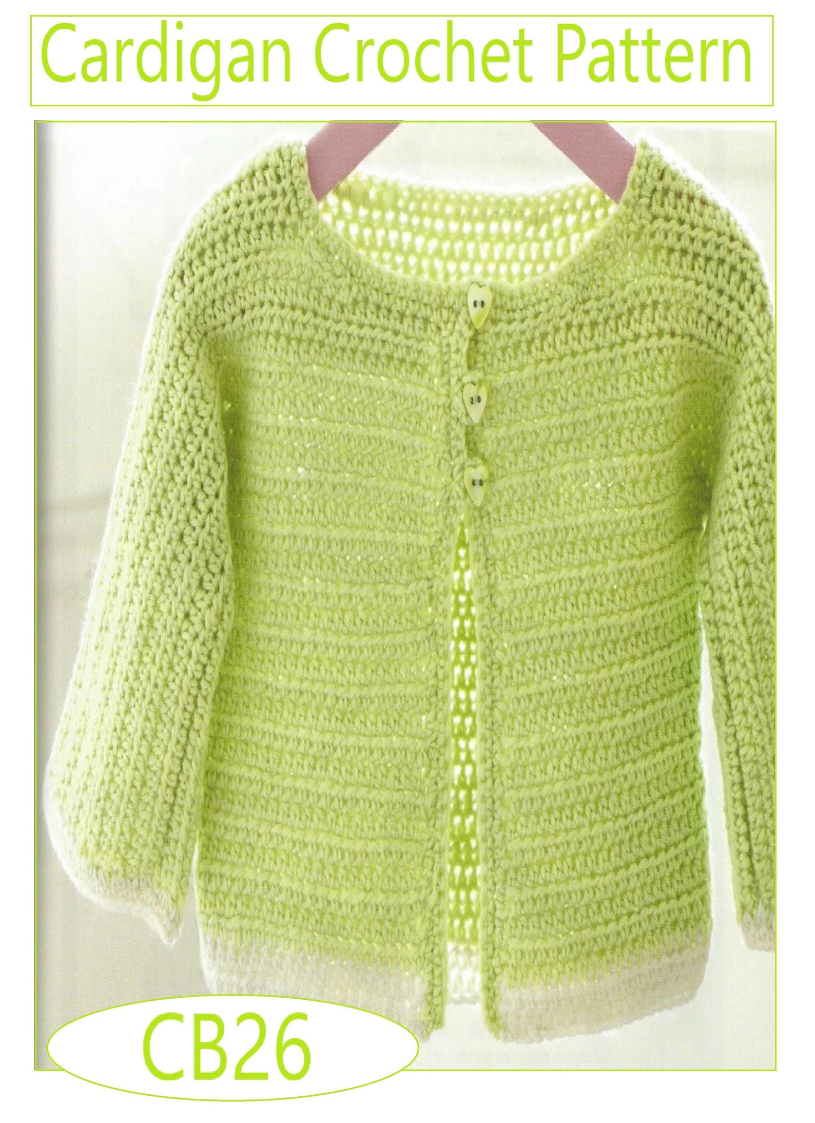 Baby DK Cardigan Crochet Pattern: Age 0-12 Month (instant Download PDF ...