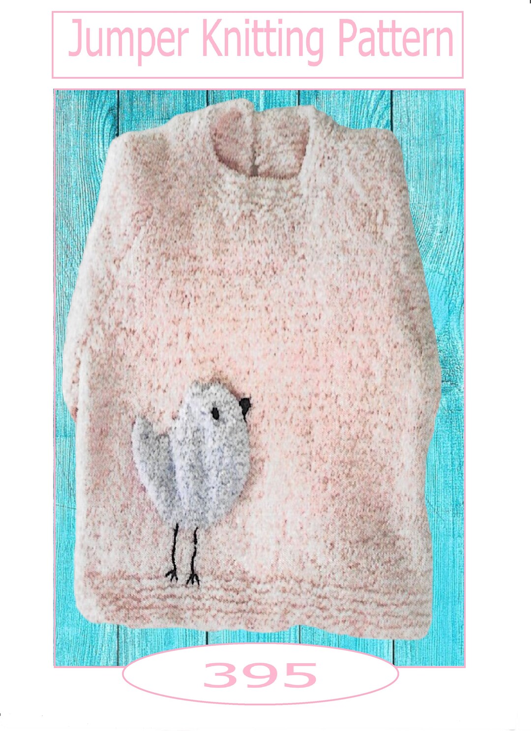 Instant Download - PDF- Beautiful Bird Jumper Knitting Pattern (395) - Etsy