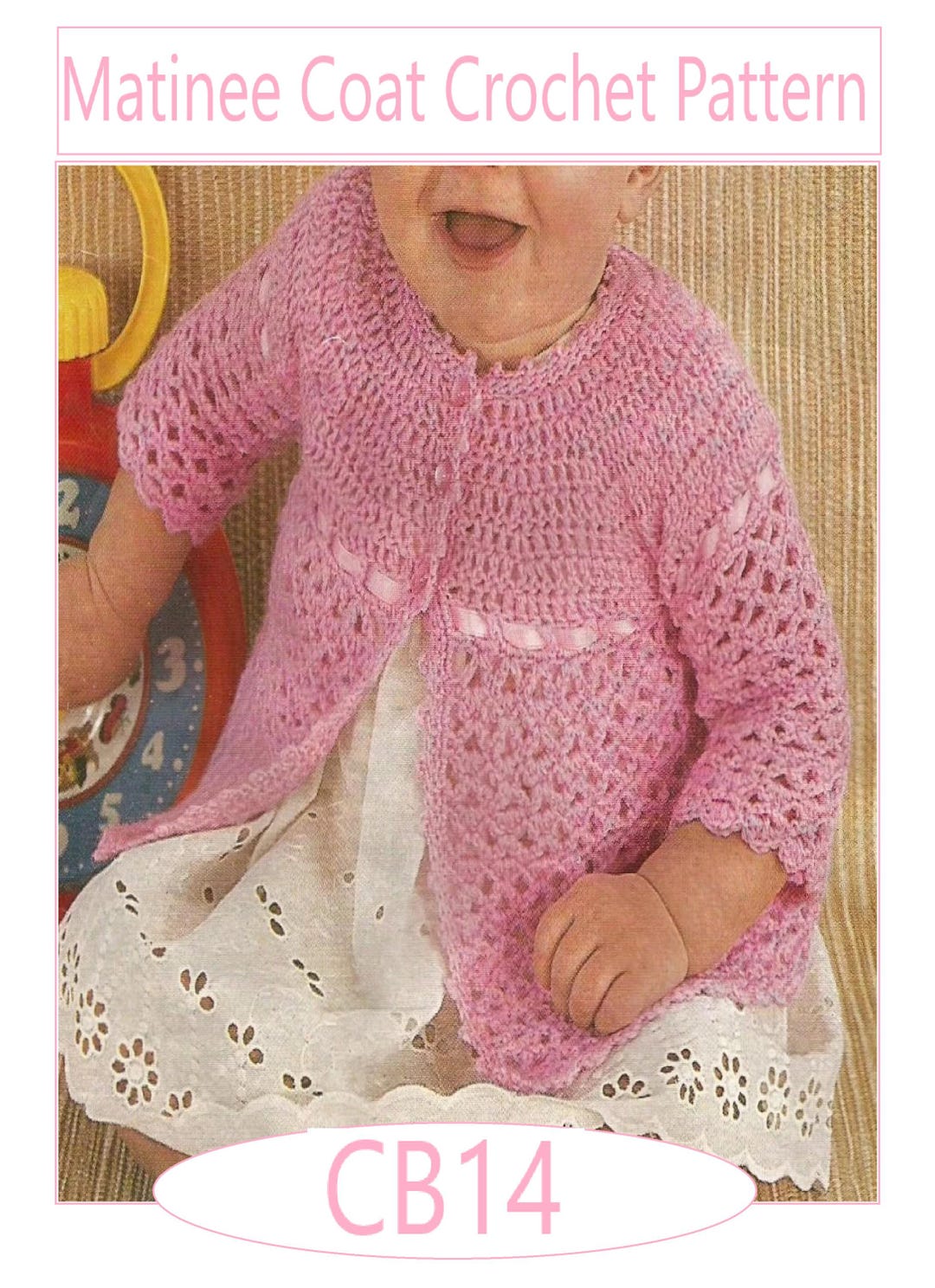 Matinee Coat Crochet Pattern: Chest 17-20 Inch (instant Download PDF ...