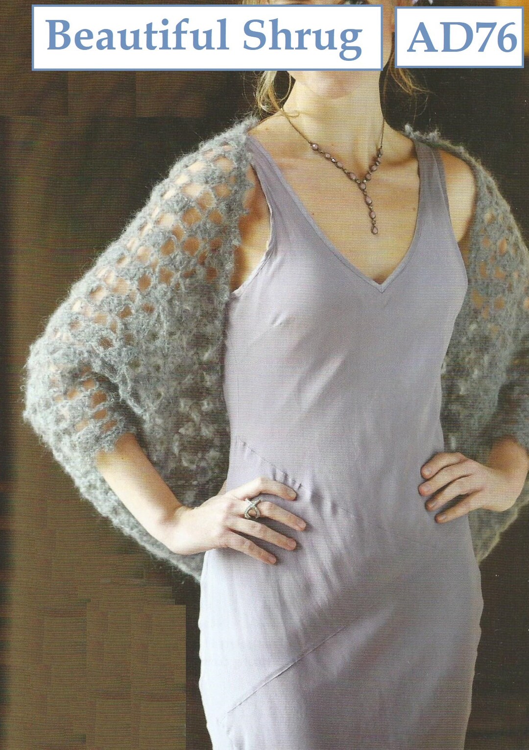 Instant Download - PDF- Beautiful Shrug Crochet Pattern (AD76) - Etsy