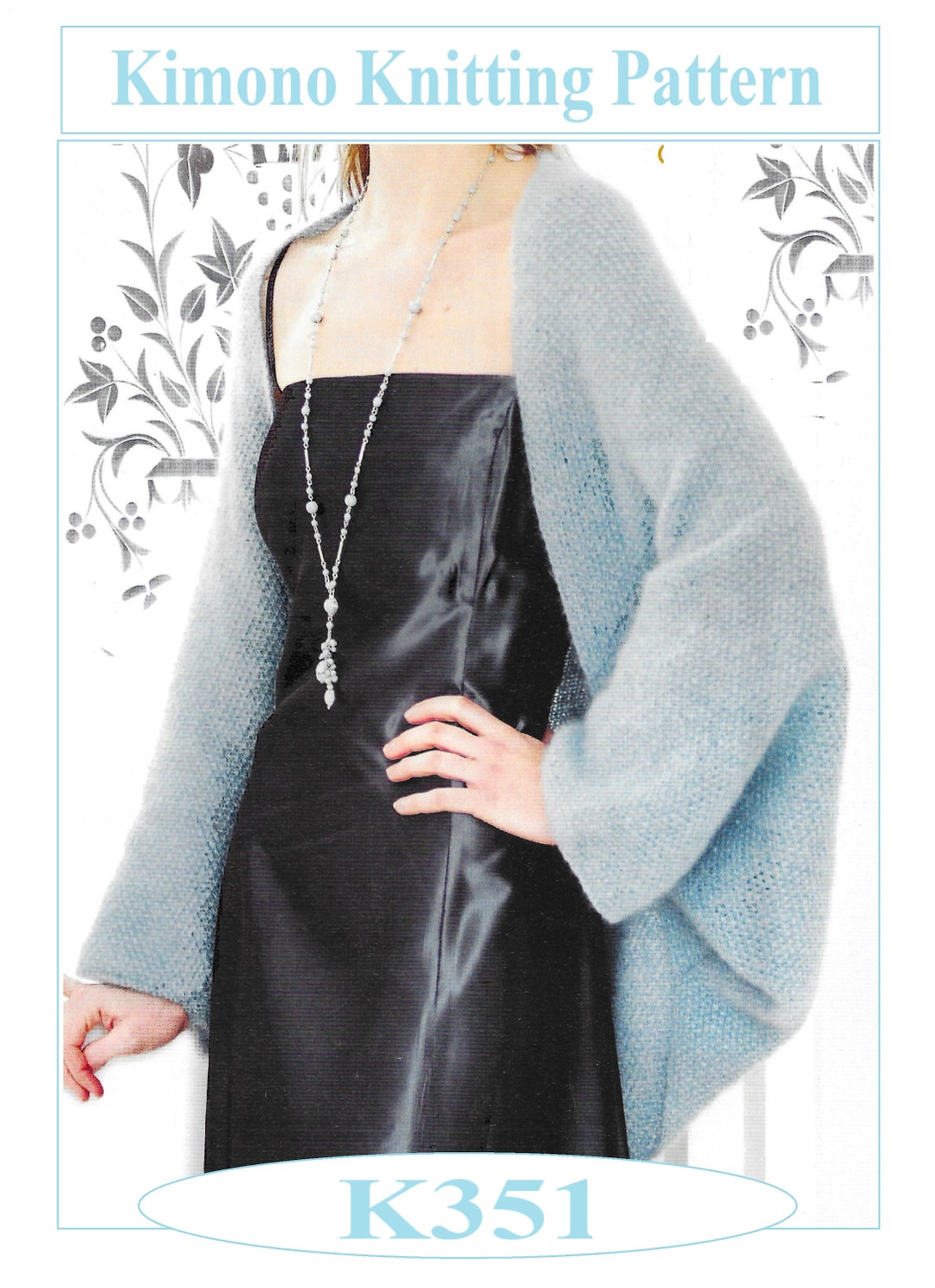 Instant Download - PDF- Beautiful Kimono Knitting Pattern (K351) - Etsy