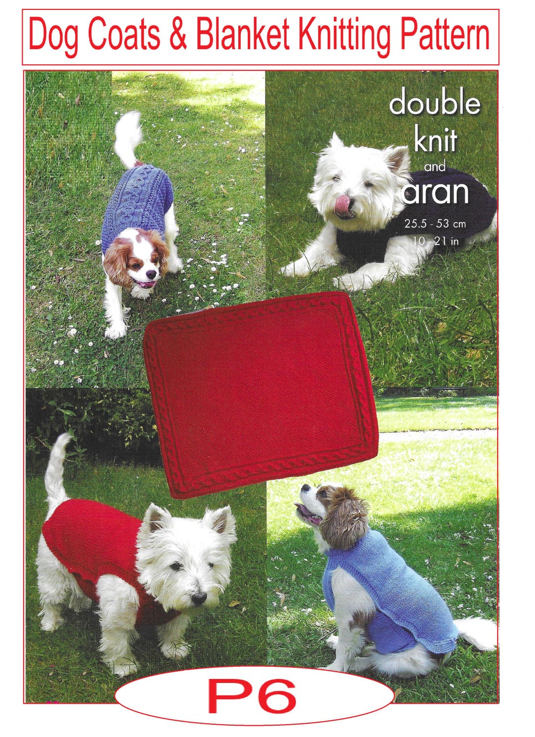 Instant Download - PDF- Beautiful Dog Coat & Blanket Knitting Pattern ...