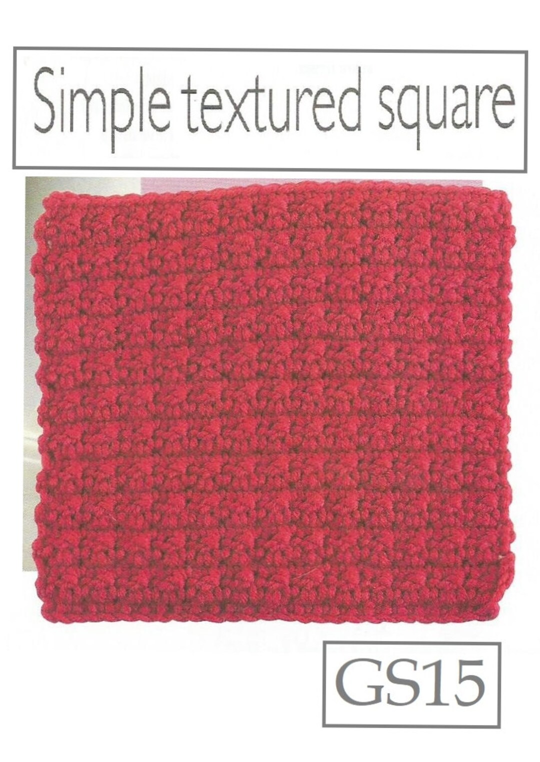 Textured Square Crochet Pattern – Granny Square Blanket (PDF Pattern ...