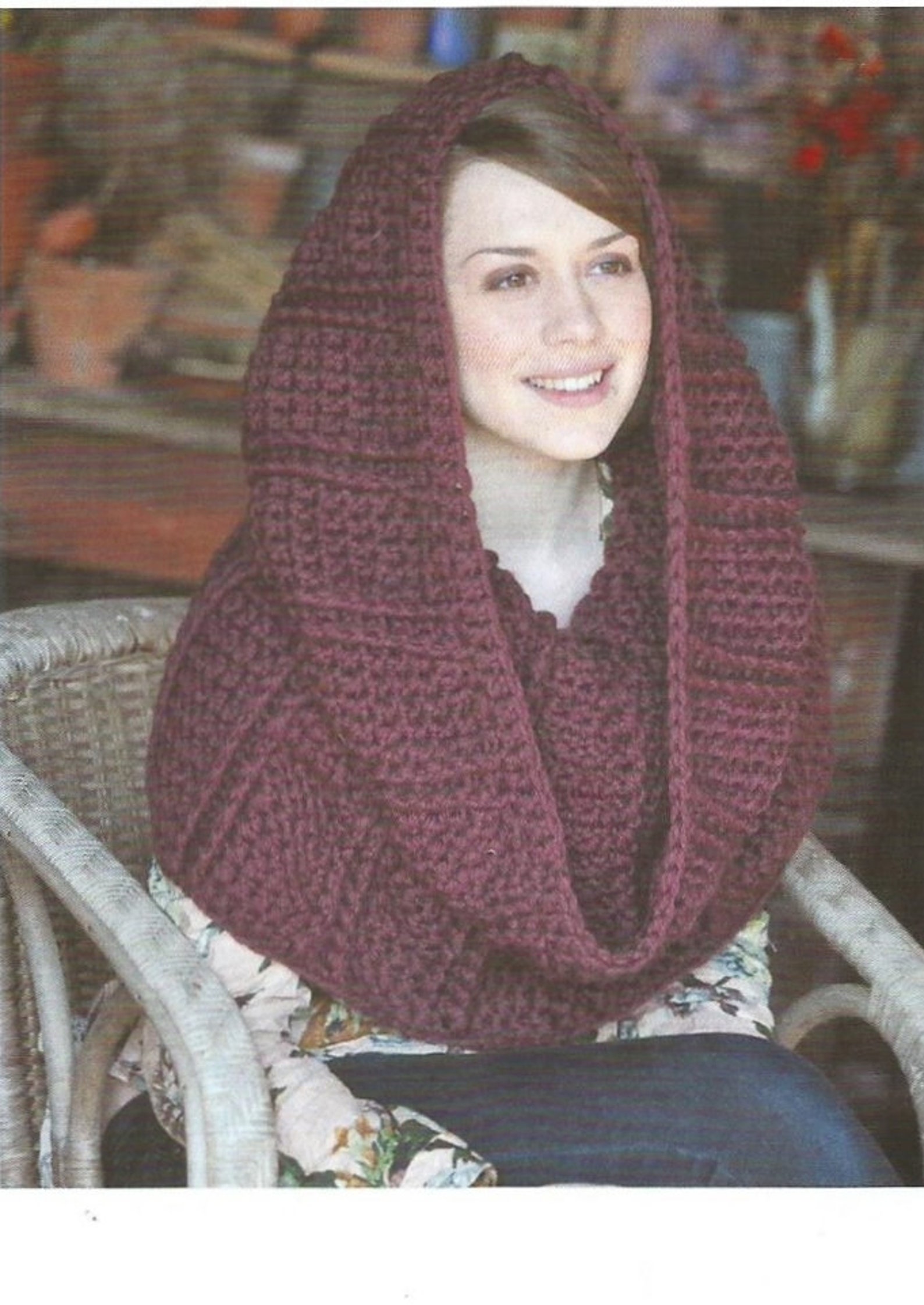 Ladies Super Chunky Snood Crochet Pattern (instant Download PDF) CA34 ...