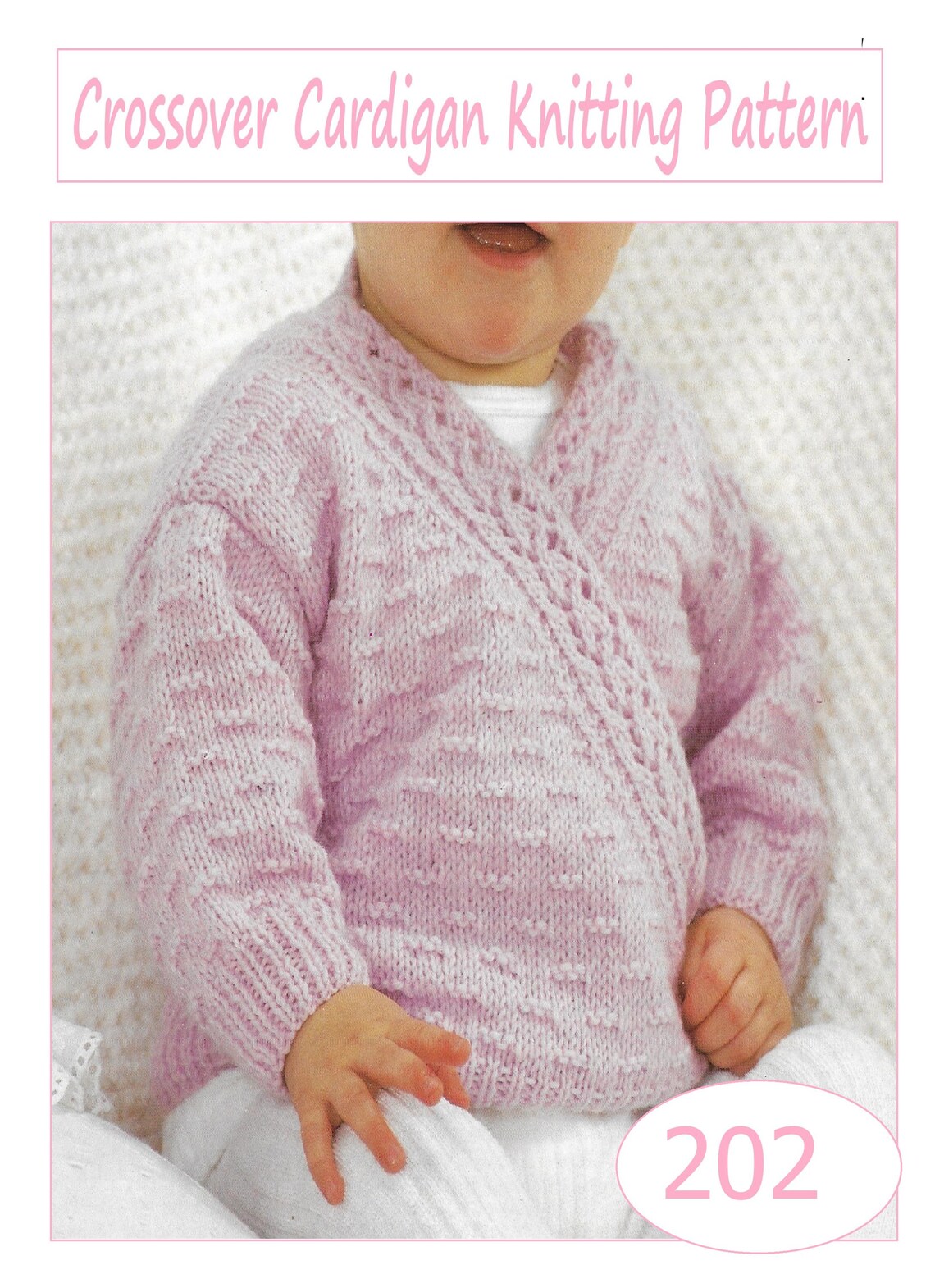 Crossover Cardigan Knitting Pattern: DK Yarn (instant Download PDF) 202 ...
