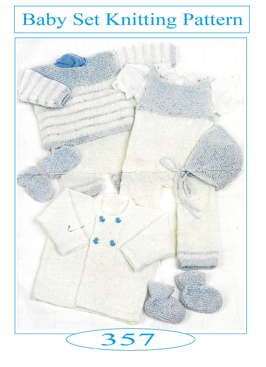 Baby Set Knitting Pattern (instant Download PDF) 357 - Etsy