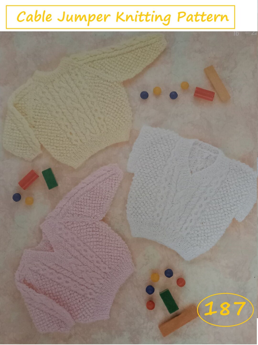 Instant Download PDF - Beautiful Cable Jumper and Slipover Knitting ...