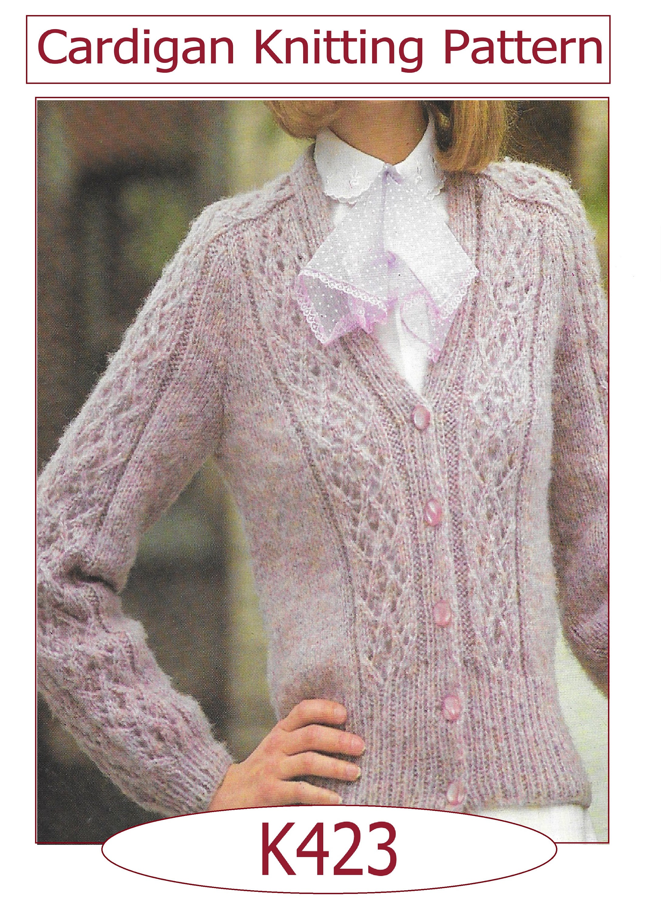 Cardigan Knitting Pattern (PDF Pattern) K423 - Etsy