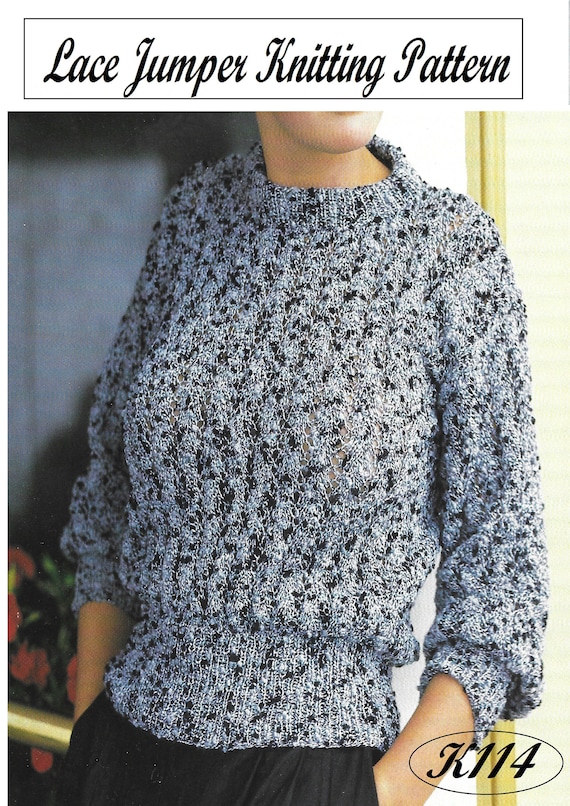 Instant Download PDF Beautiful Lace Jumper Knitting Pattern - Etsy