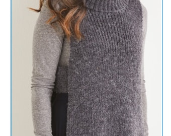 Vintage Womens Tabard Knitting Pattern Pdf Ladies Overtop Tabard Side ...