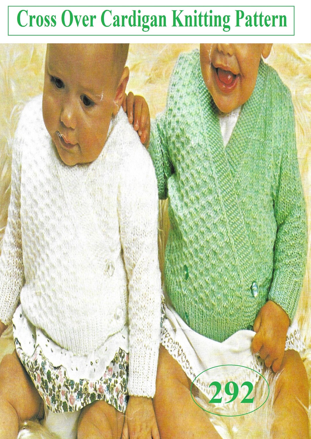 Cross Over Cardigan Knitting Pattern (instant Download PDF) 292 - Etsy