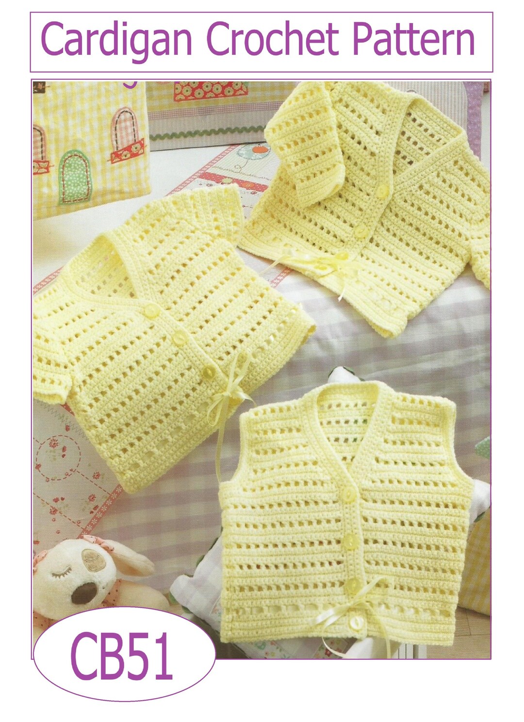 Baby Cardigan, Bolero & Waistcoat Crochet Pattern PDF Download (CB51 ...