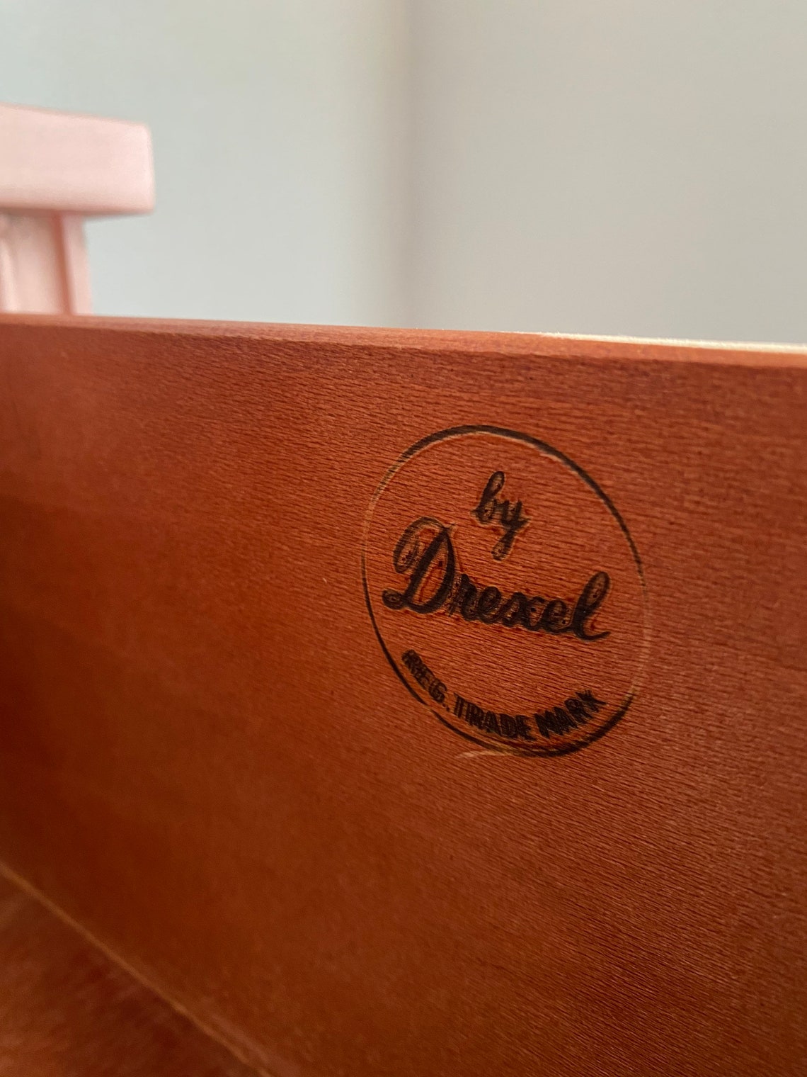 SOLD Whimsical Pink Dresser Antique Tall Dresser Chest of Drawers by ...