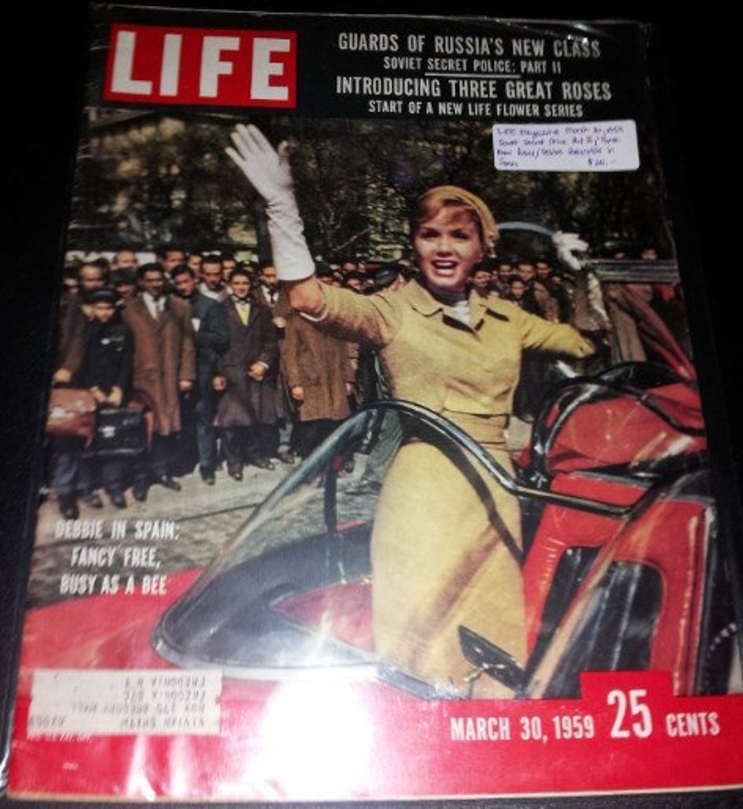 LIFE Magazine, March 30, 1959 - Cover Story Debbie Reynolds in Spain - Etsy